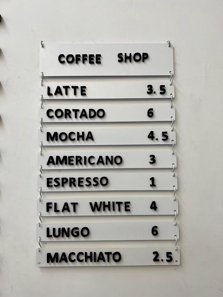 Wall Mounted Menu Board for Cafe & Restaurant - Interchangeable Letter ...