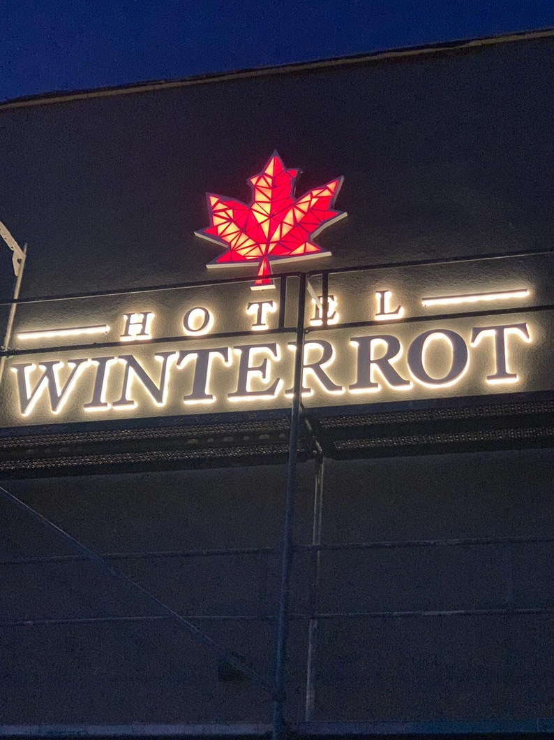 Illuminated Wall Hanging 3D Sign-backlit Hotel Lobby Sign-office Led ...