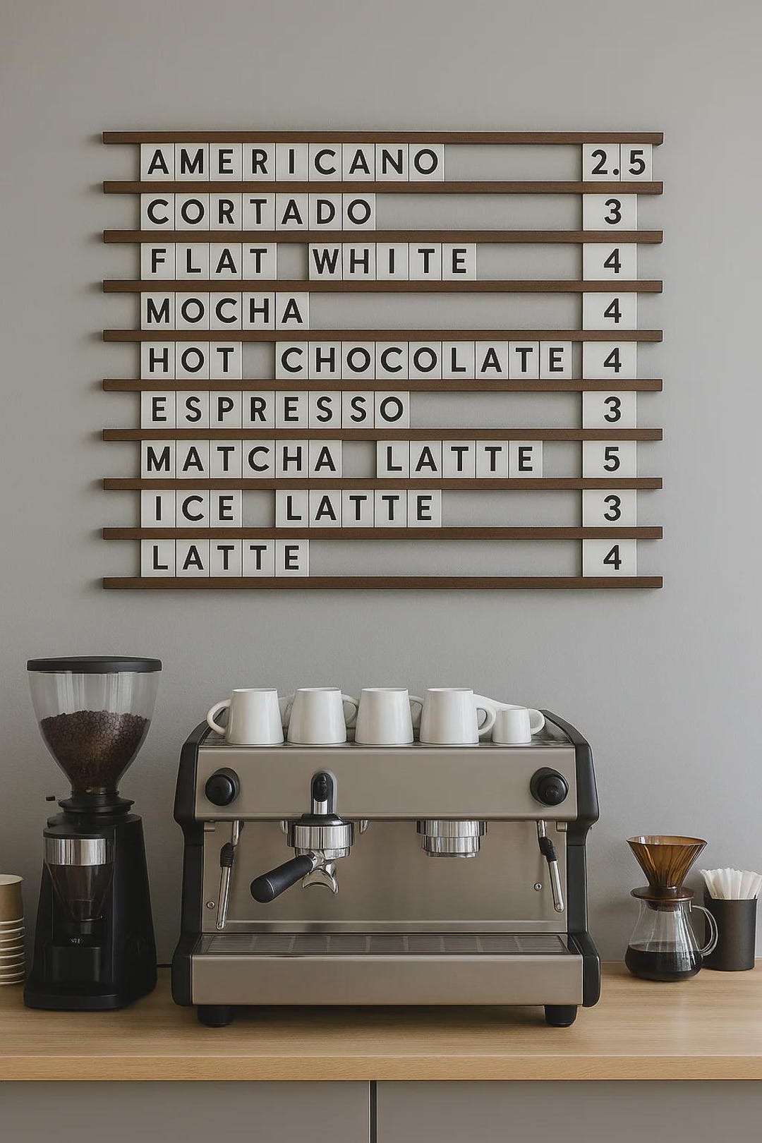 Cafe Menu Board Wall Mounted | Restaurant Wooden Menu Display | Coffee ...