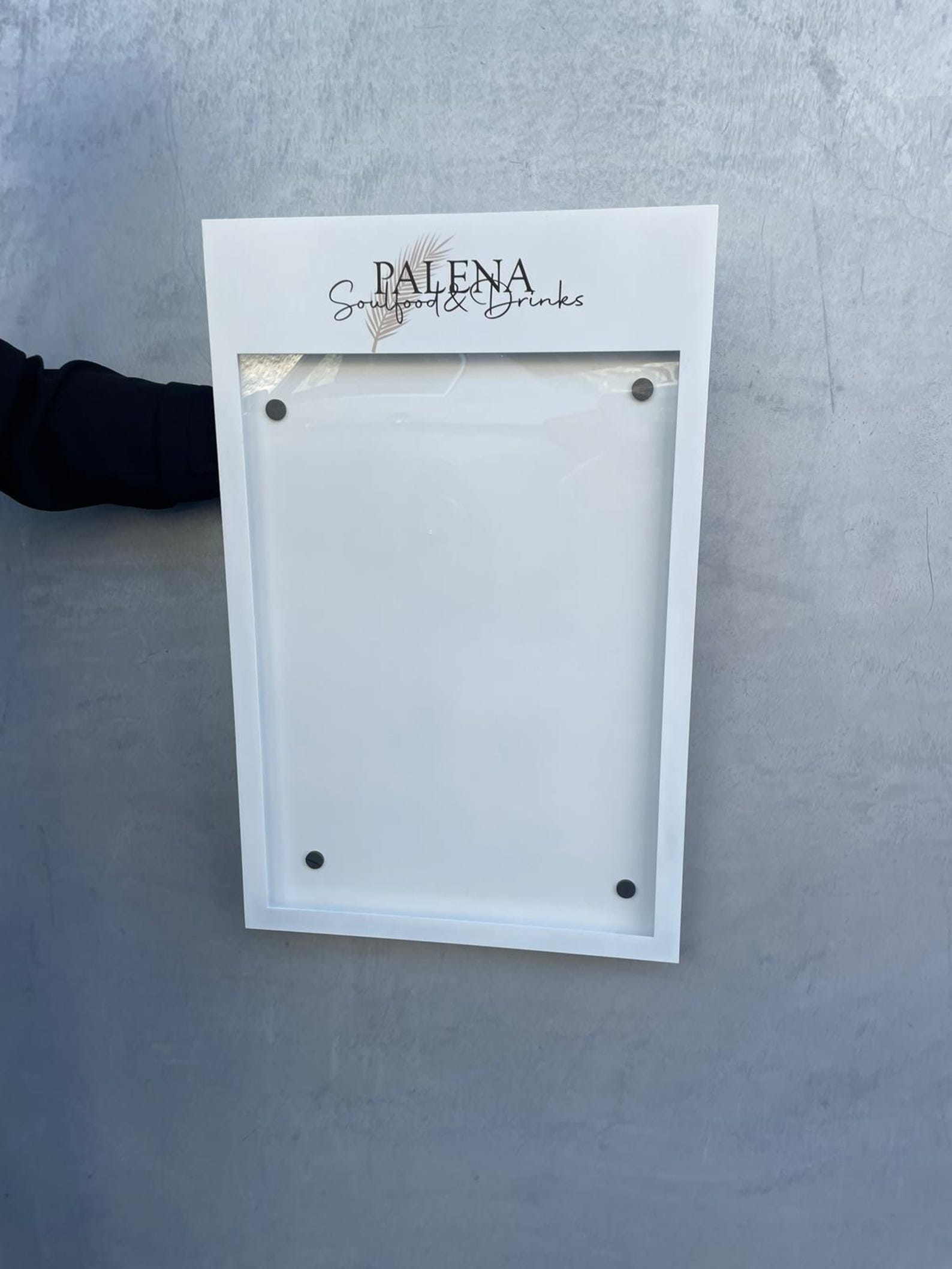 Wall Mounted Menu Box - Restaurant Menu Display Case for Cafe, Bistro ...