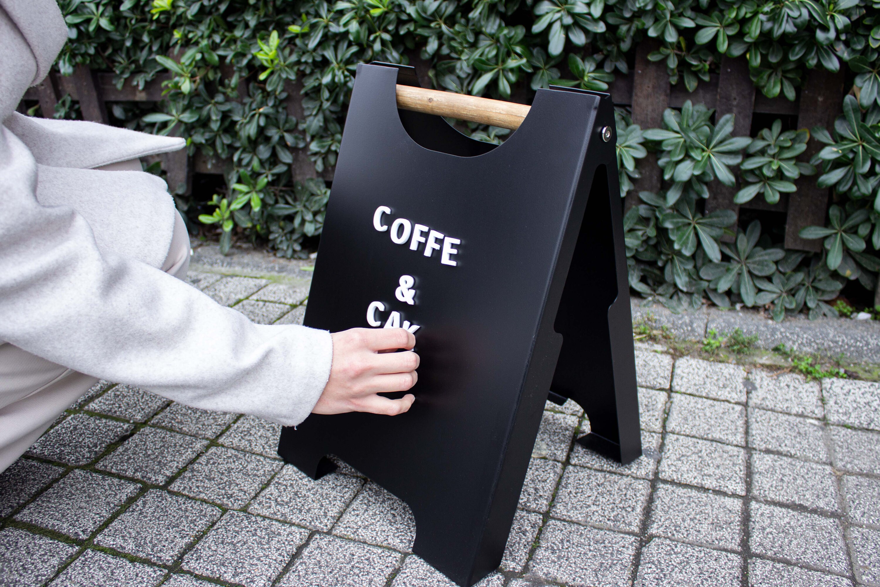 Magnetic Letter Sidewalk Sign Metal A-frame Sign Walkway Outdoor ...