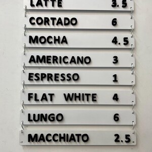 Magnet Letter Board Cafe Wall Menu Menu Display Hanging Bar Changeable ...