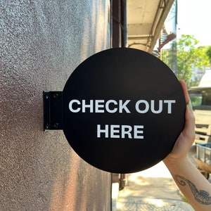 Custom Round Blade Sign Wall Hanging Storefront Round Shop Sign Wall ...