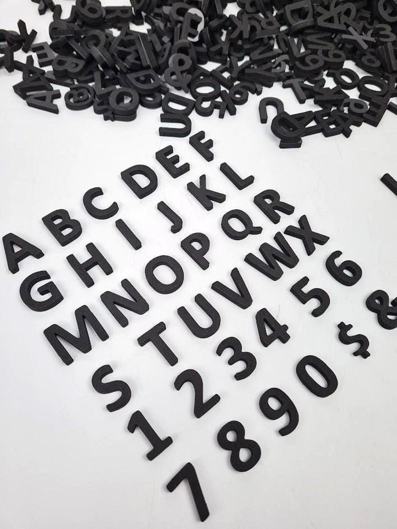 Magnetic Alphabet Letters & Numbers - 3D Menu Board Letters for Cafe ...