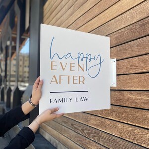 Custom Square Blade Sign: Double Sided Outdoor Shop Sign - Etsy