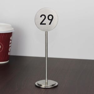 Stainless Steel Table Numbers - Reception Table Numbers - Elegant Table ...