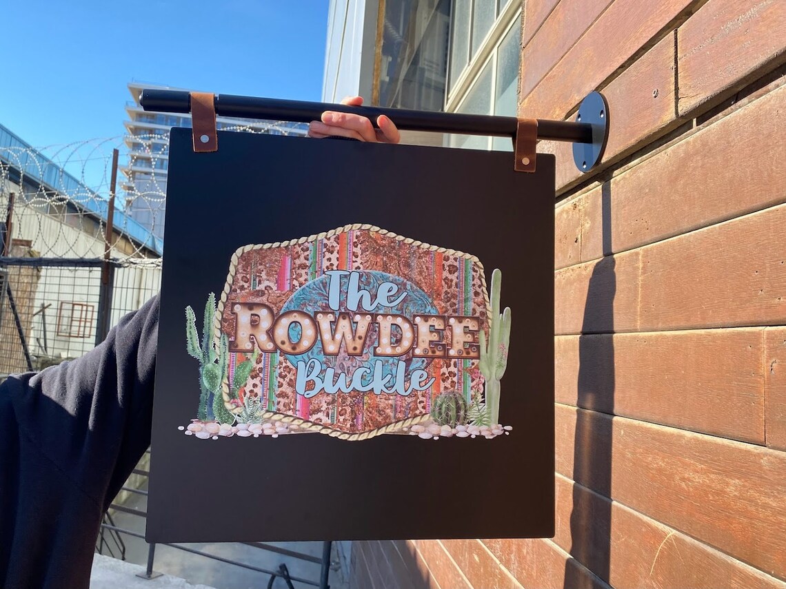 Custom Double Sided Flag Sign Outdoor Blade Sign Personalized ...