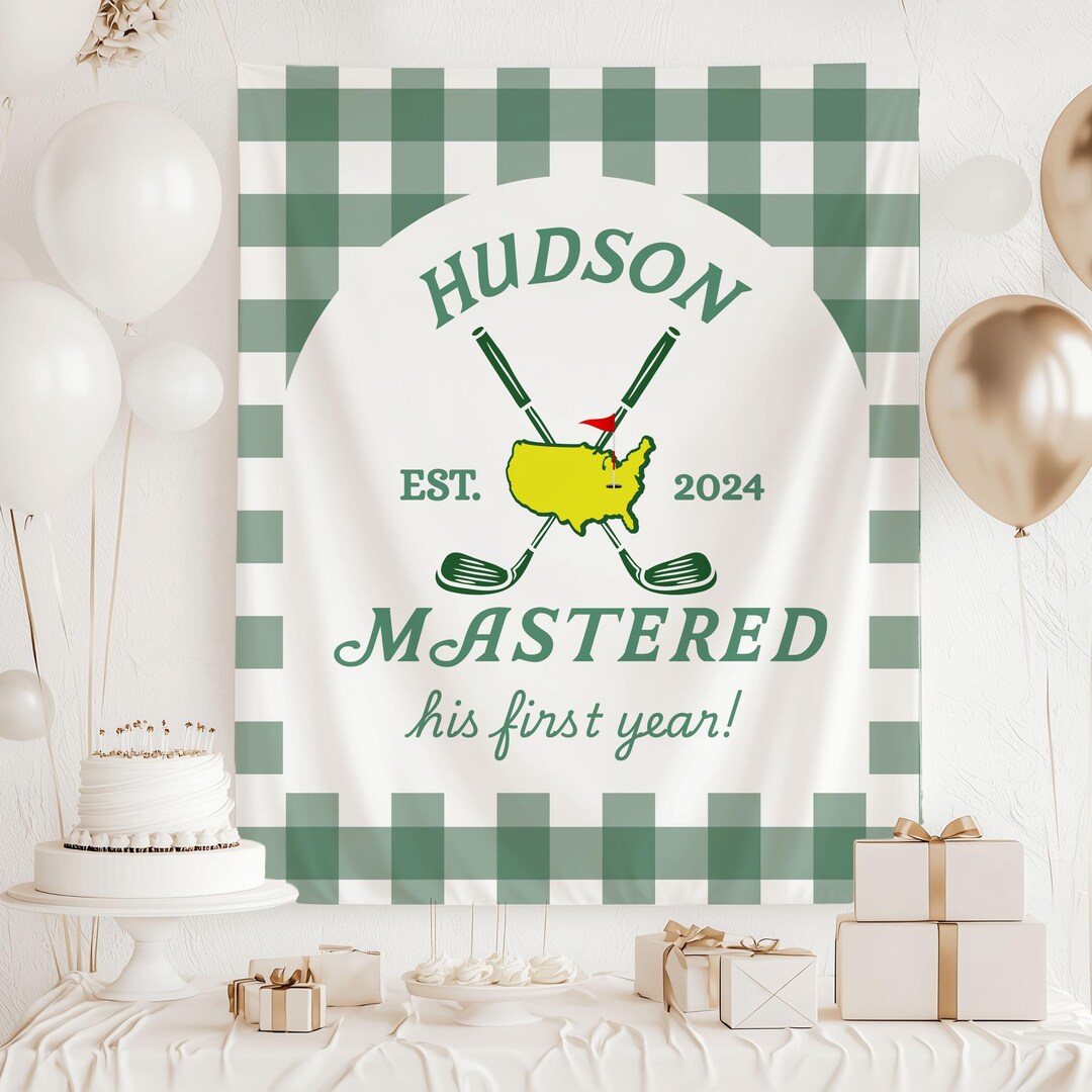 Golf 1st Birthday Banner, ANY AGE Golf Birthday Banner, Golf 1st ...
