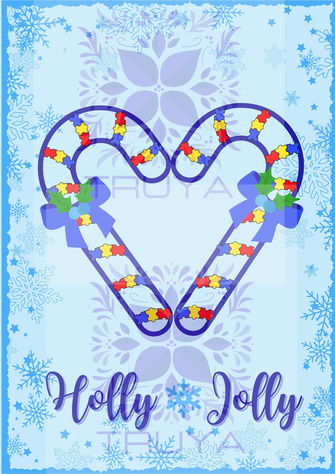Heart Candy, Christmas Decor, Wall Art, Autism Awareness, Candy ...