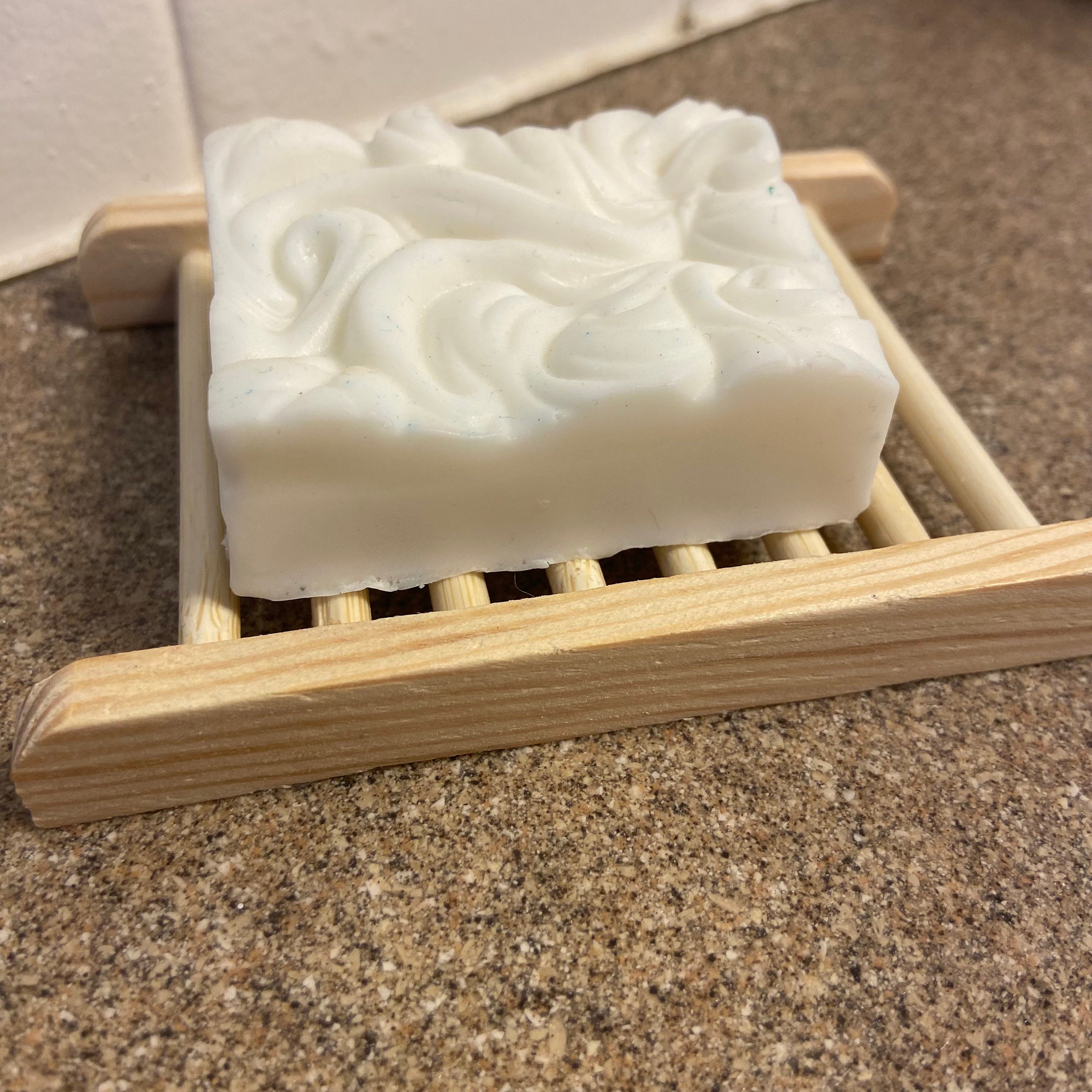 Wooden Wide Slat Soap Dish L Bathroom Kitchen Shower Sink Body Hand ...