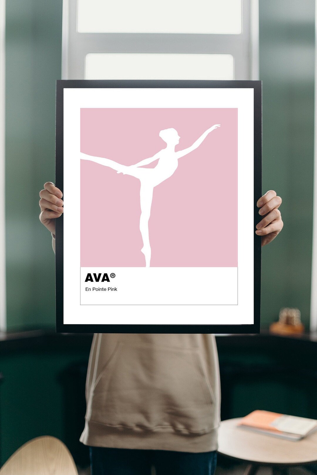 Ballet Dancer Personalised Name Pantone Style Print - Etsy