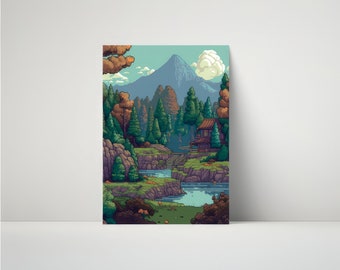 Pixelated Chicago Skyline Art Print - Etsy