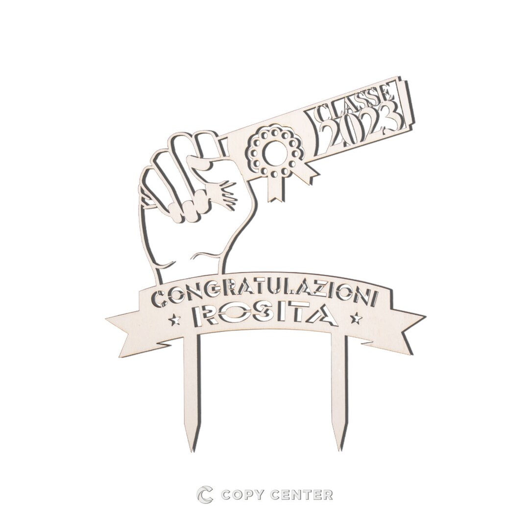 Cake Topper de Graduación en Madera Personalizable con Nombre - Etsy México
