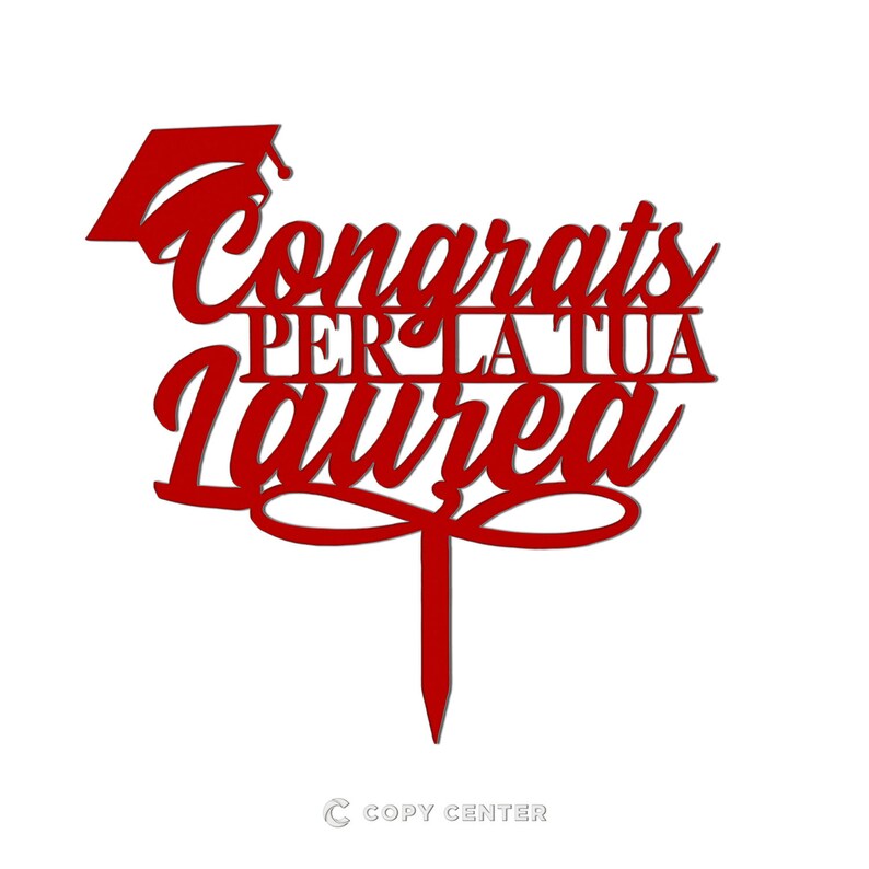 Cake Topper Graduation Plexiglass Congrats - Etsy