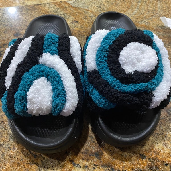Fluffy Slides - Etsy