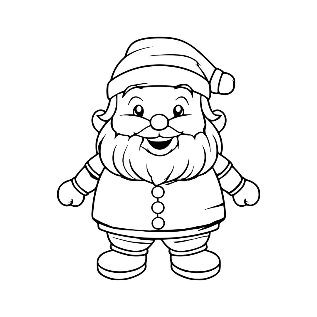 Christmas Cute Santa SVG, Santa Claus for Digital Download, Winter SVG ...