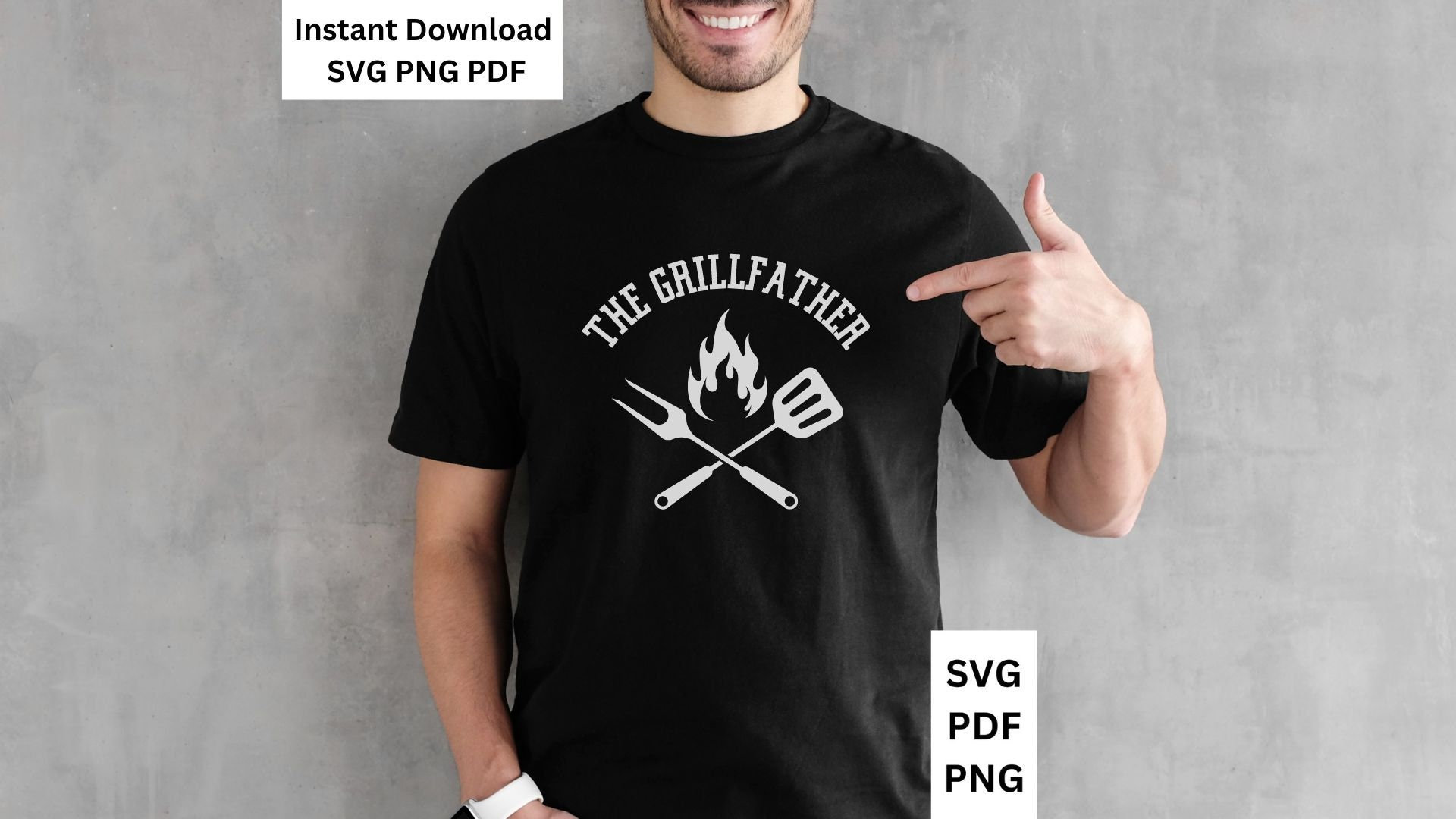 The Grill Father SVG PNG PDF Grill Master Svg Gift for Him Svg - Etsy