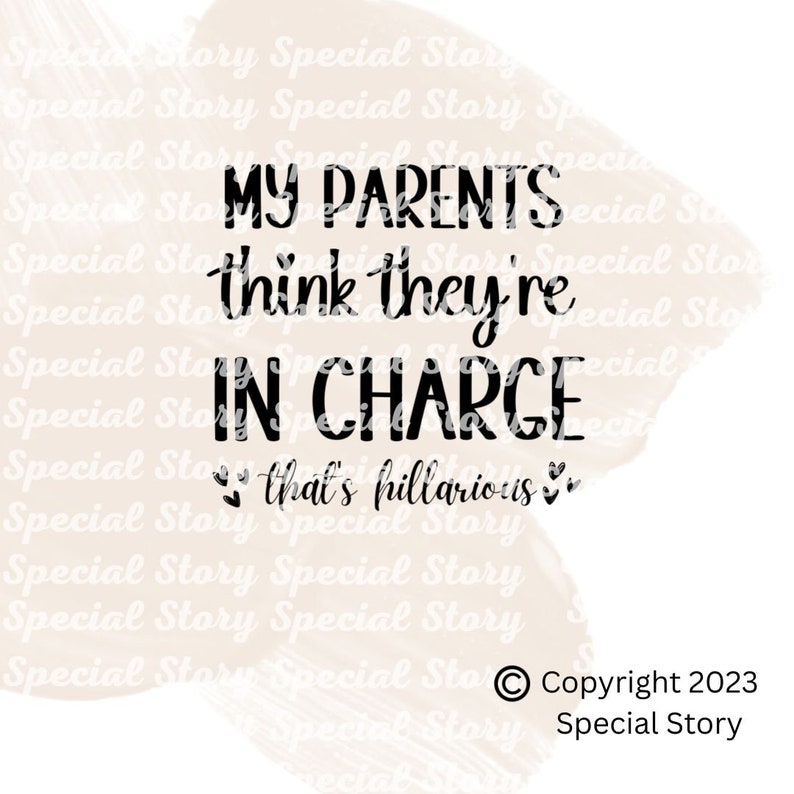 My Parents Think They're in Charge SVG PNG PDF Funny Baby - Etsy