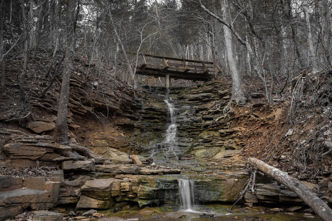 Saunders Springs Waterfall Bridge Digital Download - Etsy