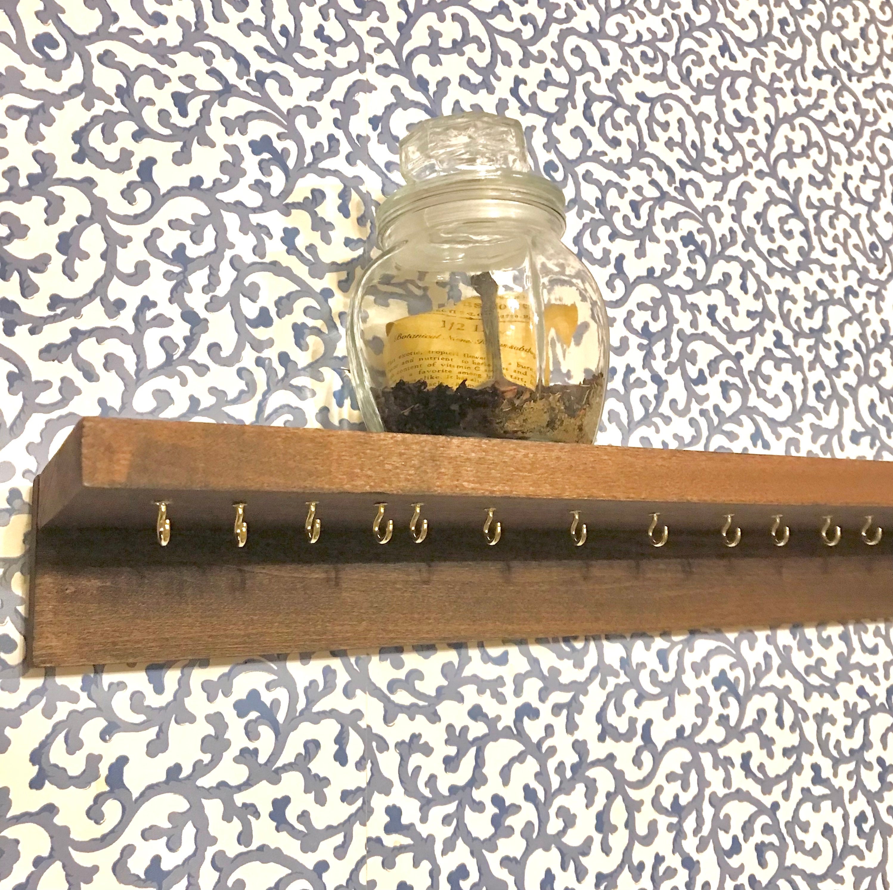 24 OAK Dried Herb Ceiling Hanger Frame, Chili Pepper and Garlic Drying ...