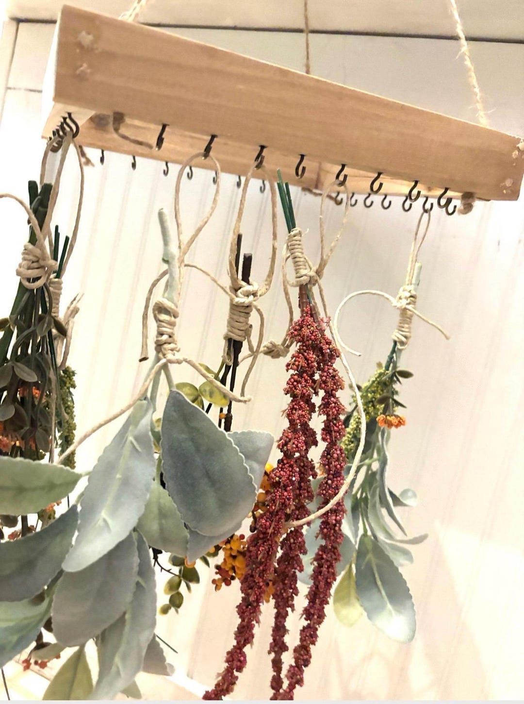 24 Dried Herb Ceiling Hanger Frame Chili Pepper Garlic Orange Drying ...