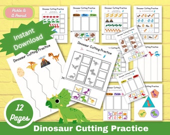 Preschool Cutting Practice Activities, Toddler Scissor Skills, Cut and ...