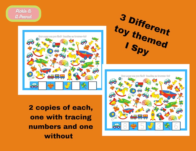 I Spy Activity Search and Find Game Printable Counting - Etsy