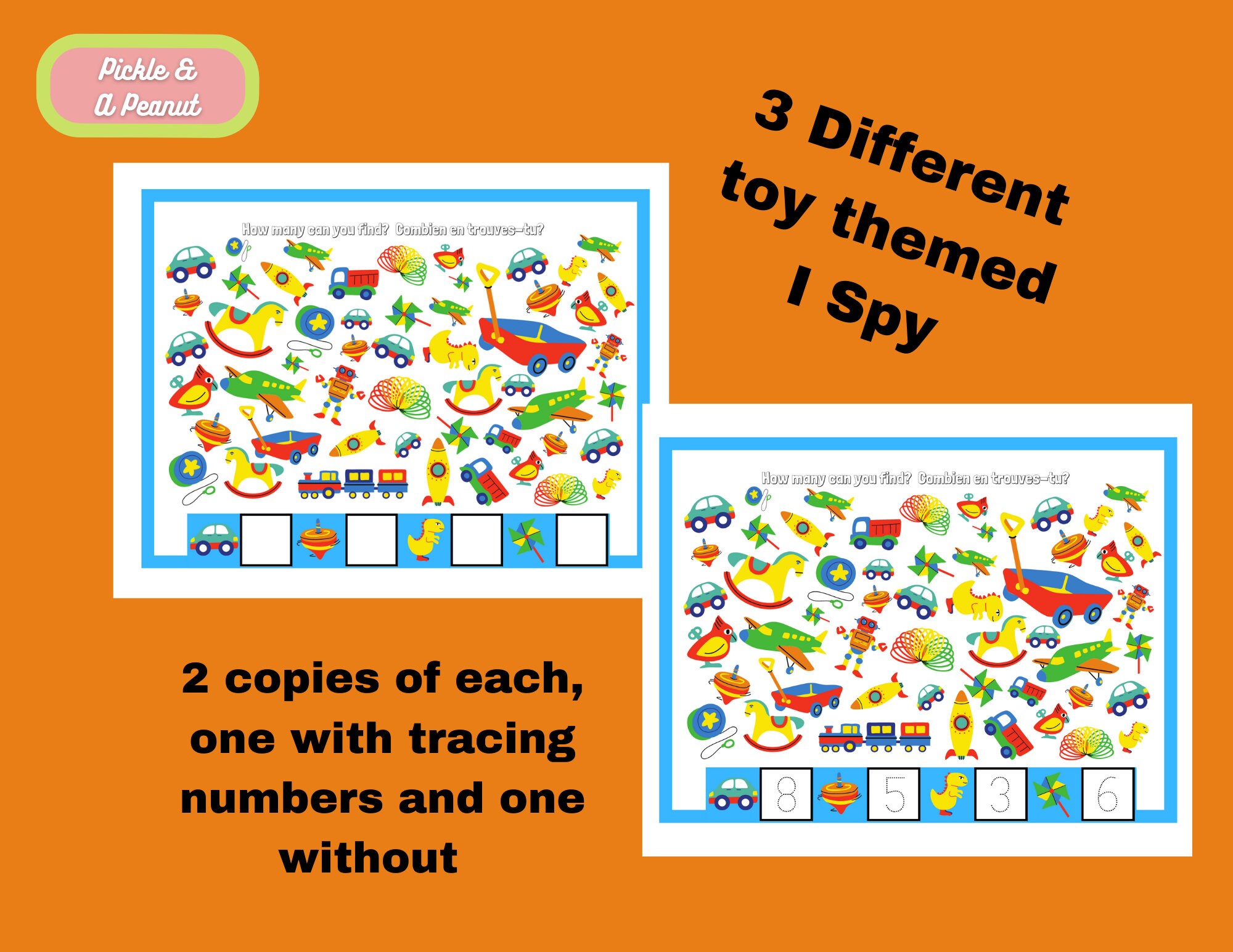I Spy Activity, Search and Find Game Printable, Counting, Tracing ...