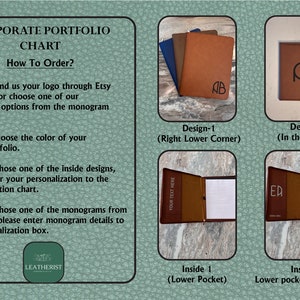 Custom Company Logo Leather Portfolio, Personalized Engraved Company ...