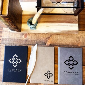 Personalized Company Logo Leather Notebook , Personalized Corporate ...
