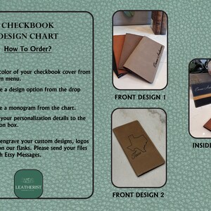 Birth Flower Engraved Checkbook Cover, Personalized Checkbook Cover ...