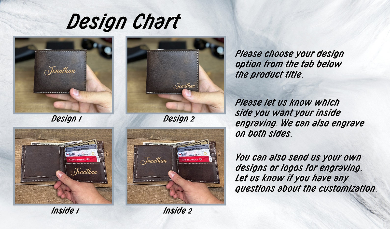 Personalized Kids Name Leather Wallet for Dad, Best Father's Day Gift ...