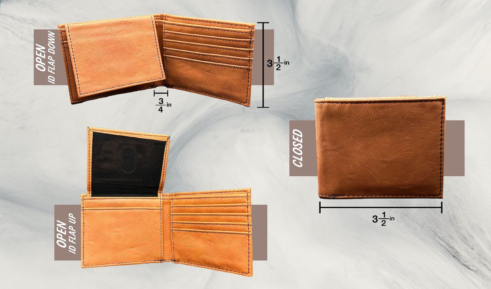 Personalized Kids Name Leather Wallet for Dad, Best Father's Day Gift ...
