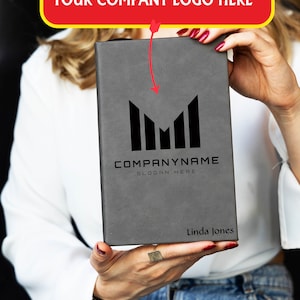 Personalized Company Logo Leather Notebook , Personalized Corporate ...
