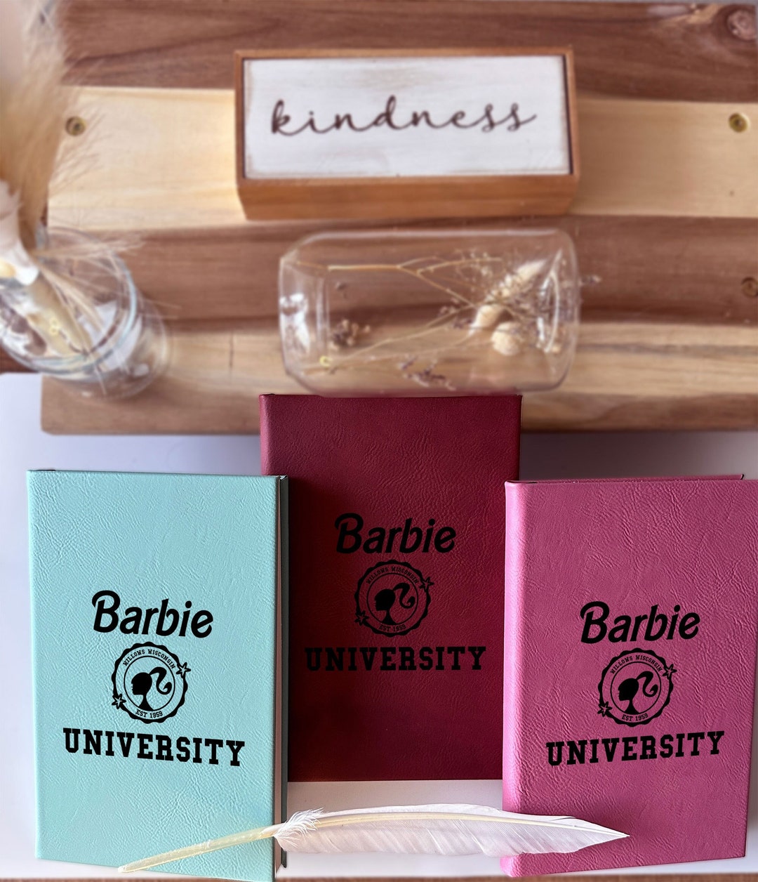 Barbie University Custom Engraved Leather Journal Notebook - Etsy