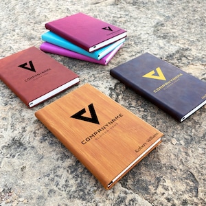 Personalized Company Logo Leather Notebook , Personalized Corporate ...