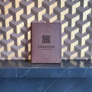 Custom Company Logo Leather Portfolio, Personalized Engraved Company ...
