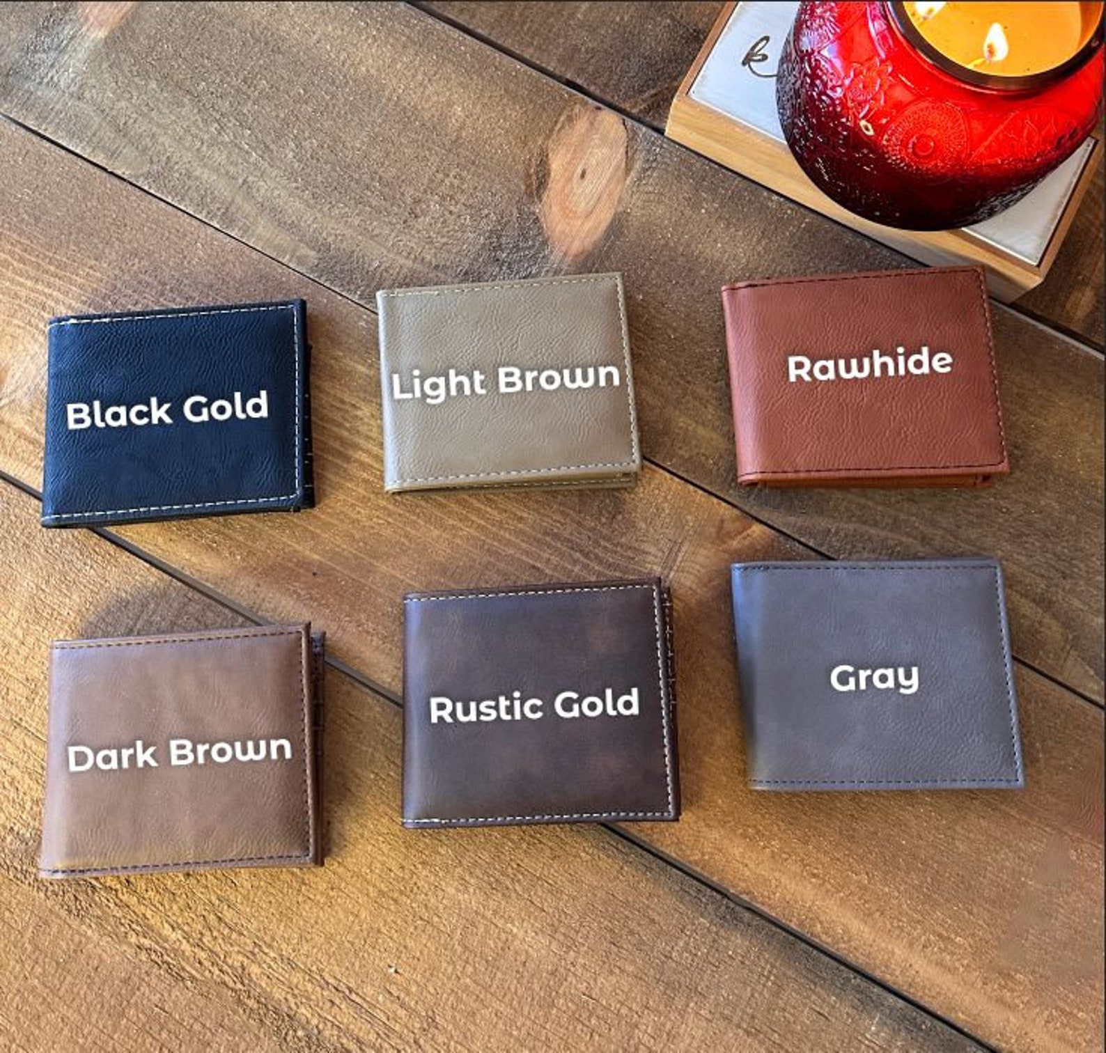 Personalized Kids Name Leather Wallet for Dad, Best Father's Day Gift ...