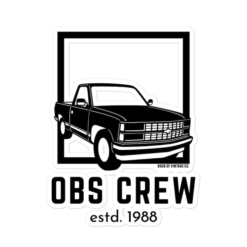 OBS Single Cab Chevy Pickup Decal Set 1988 Bubble-free Stickers Modern ...