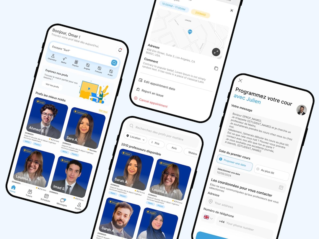 Mobile App UI Kit | Figma Template | Tutor Finder App | Student & Teacher Booking App Design - Etsy