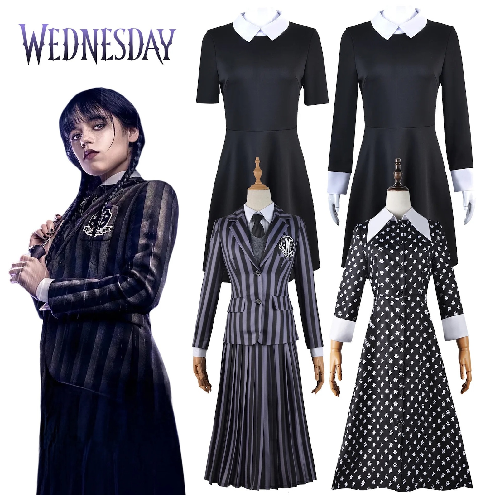 Wednesday Adams Halloween Costume - Etsy