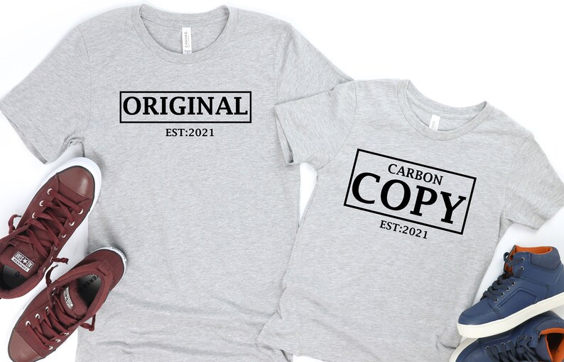 Original and Carbon Copy-father Son Daughter/baby Matching Family T ...