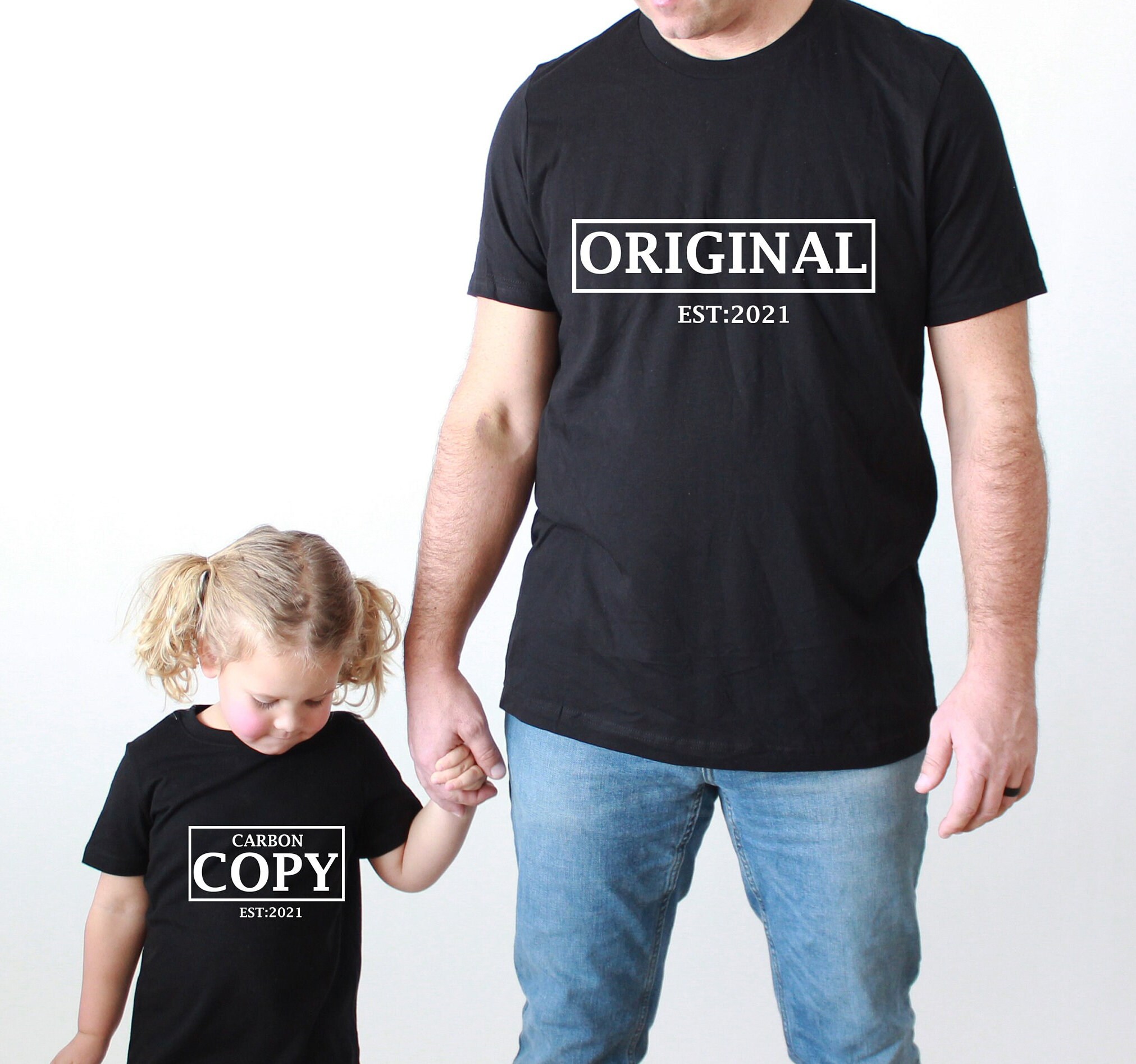 Original and Carbon Copy-father Son Daughter/baby Matching Family T ...