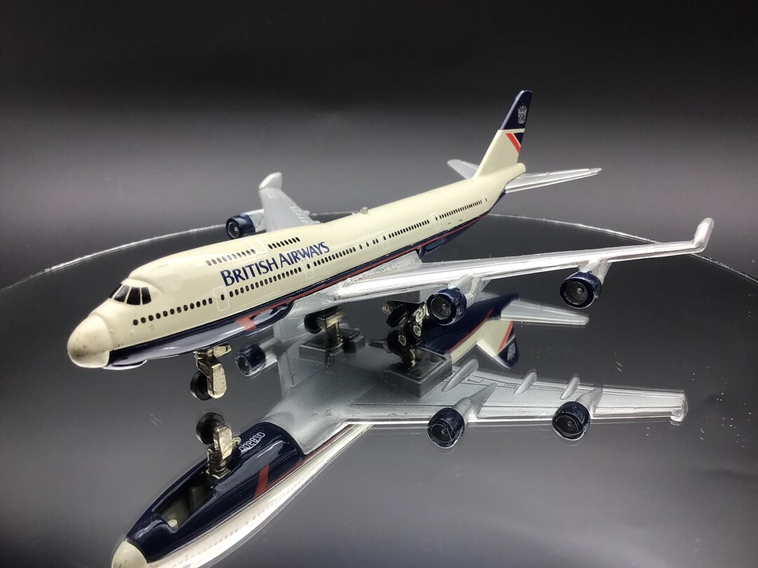 Vintage ERTL Boeing 747 Jumbo Jet - British Airways - Metal Model With ...