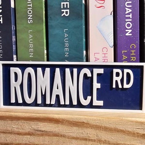 Library Street Sign, Bookshelf Decor, Book Nook Decor, 3D Printed ...