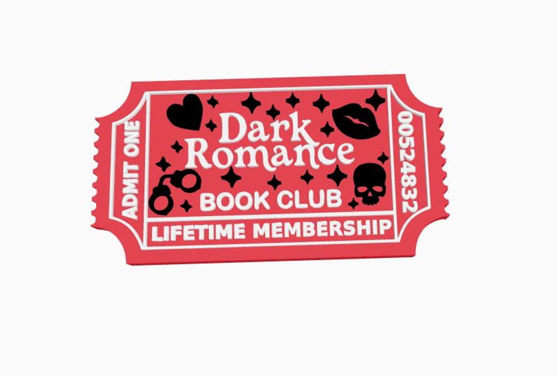 Commercial Use Romance Book Club Ticket 3d Print File, STL File, 3MF ...