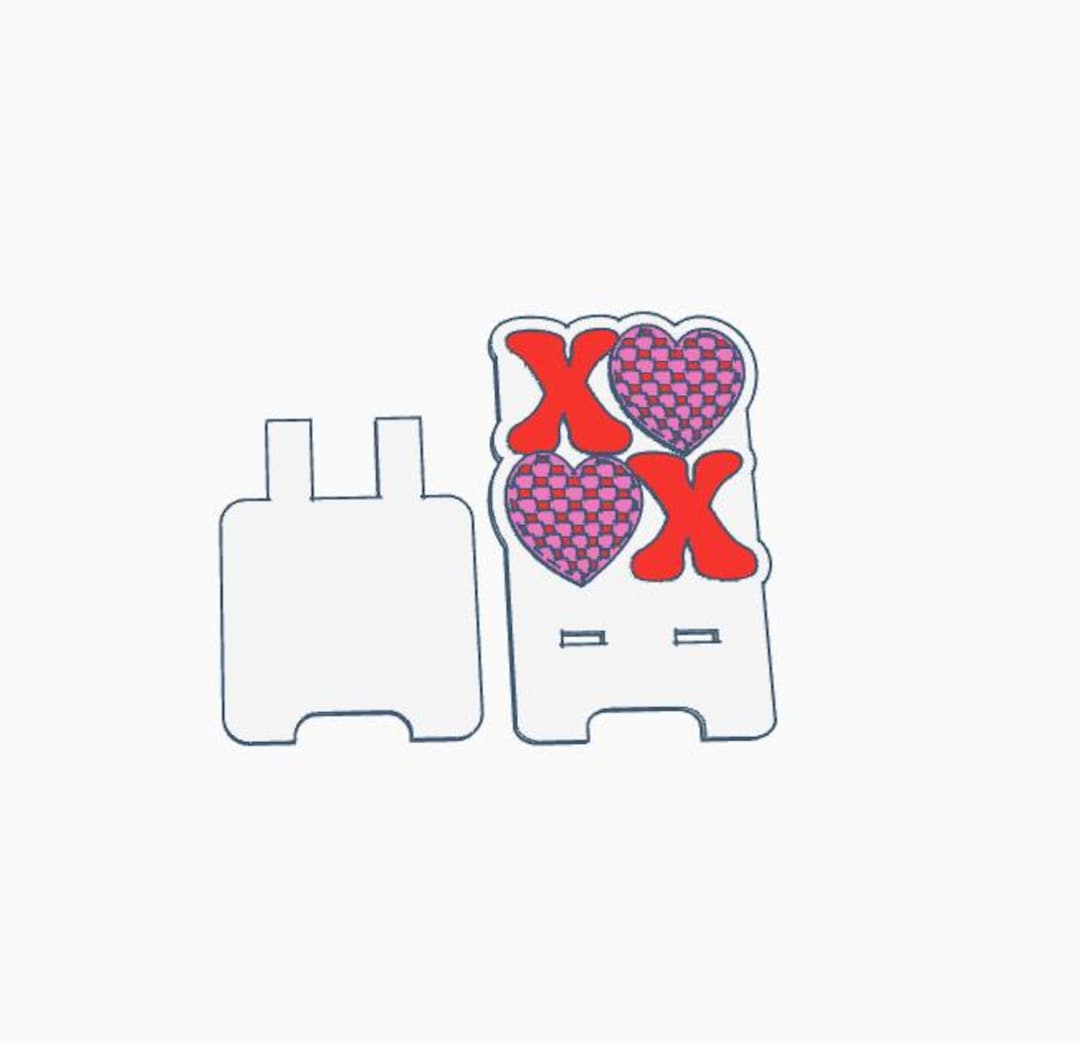 Commercial Use XOXO Retro Phone Stand STL/3MF Files, Office Set ...