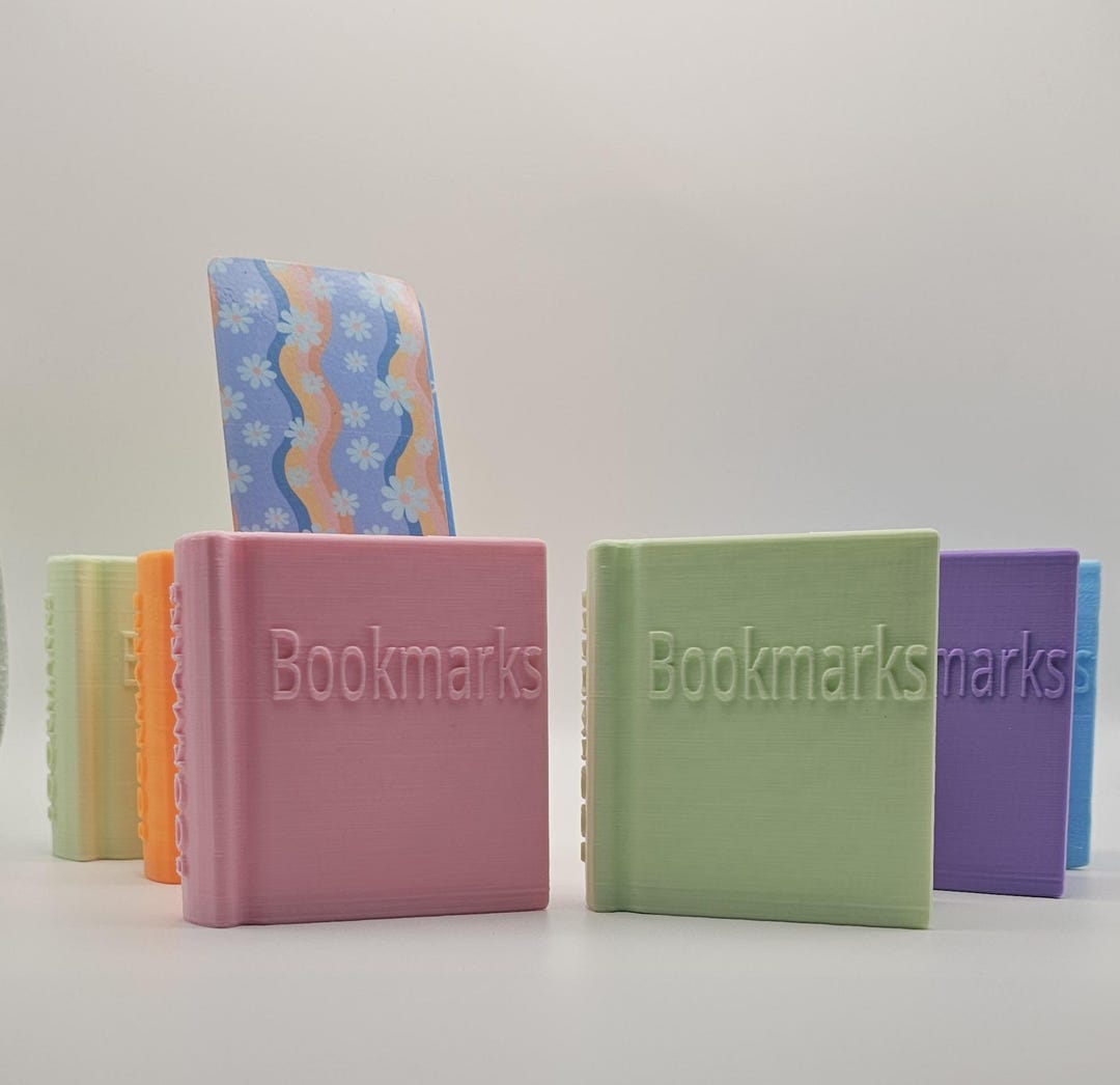 3D Printed Book Shaped Bookmark Holder, Display for Bookmarks, Gift for ...