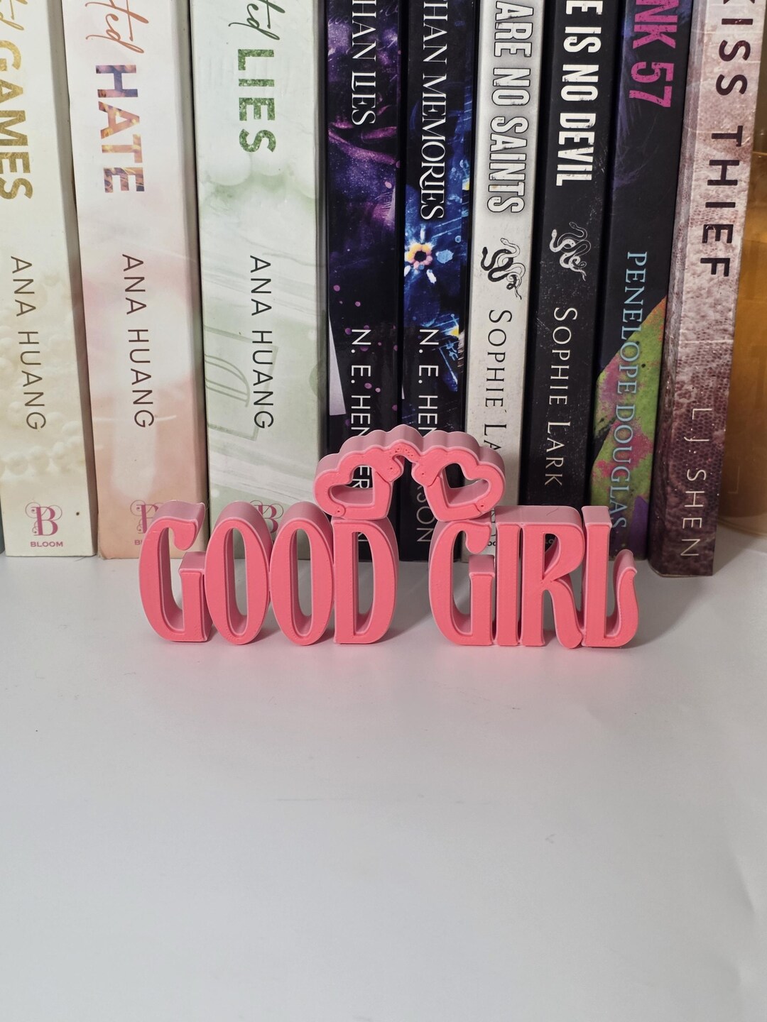 Good Girl, Romace 3D Printed Bookshelf Sign Decor, Book Decor, Bookish ...