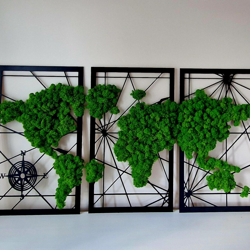 Moss Map - Etsy